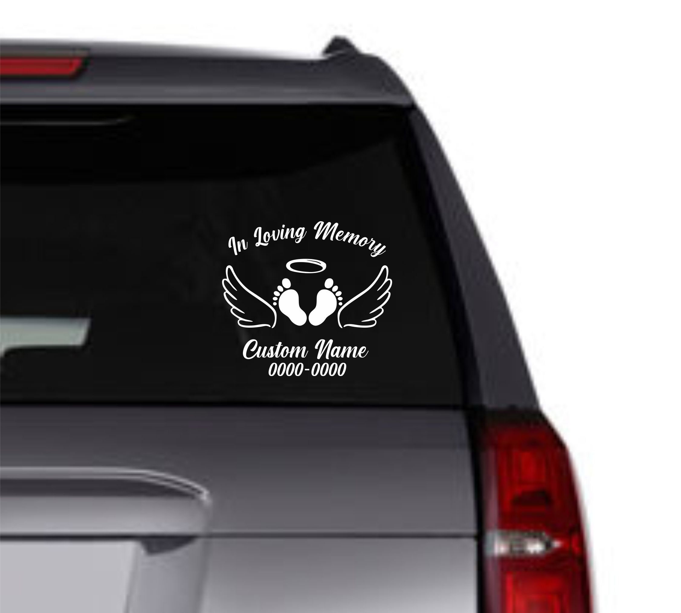 Custom in Loving Memory Date & Name Decal Choose Size Color - Etsy