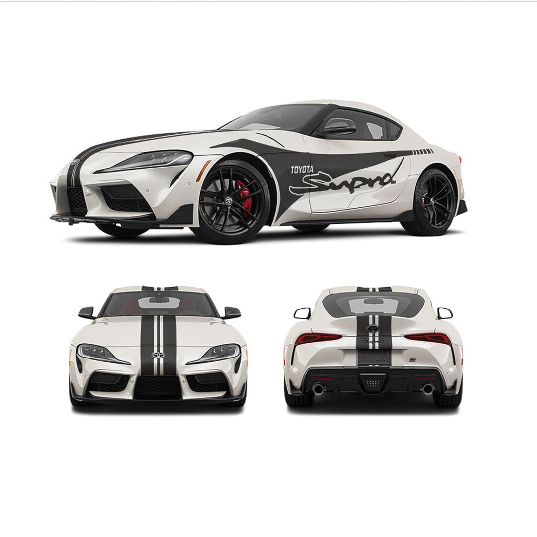 Triple Racing Stripes With Graphics Self Healing Vinyl Fits Toyota ...