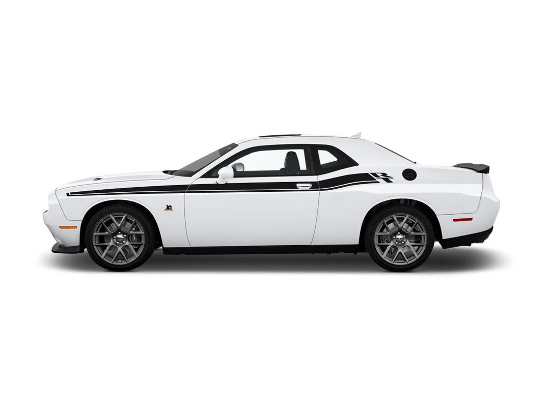 Double Stripes RT #1 Lettering Vinyl Livery Kit Fits Dodge Challenger ...