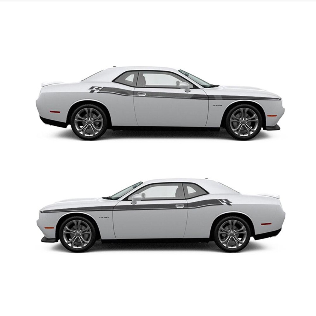 Racing Stripe Side RT Decal Kit With Accent Lines Fits Dodge Challenger ...