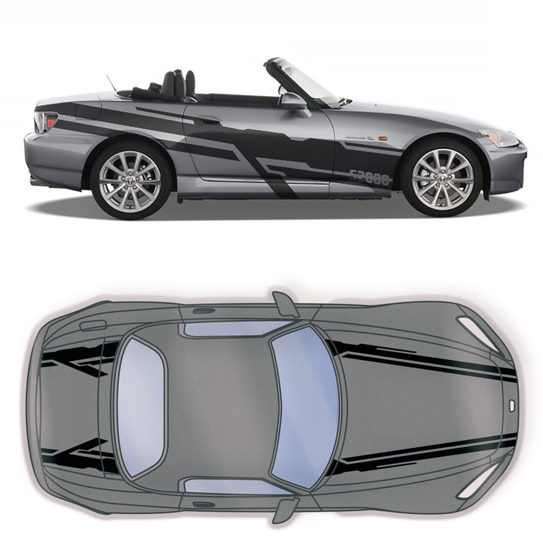 Razor Racing Stripes & Graphics Self Healing Vinyl Fits Honda S2000 ...