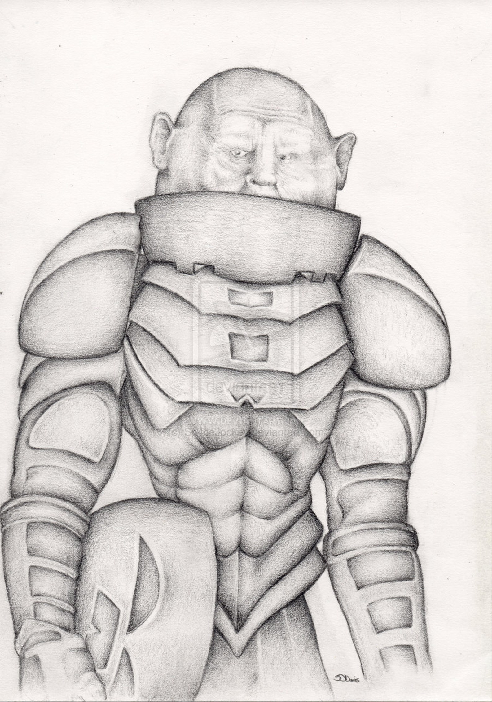 Dr Who Art Drawing - Sontaran Pencil Signed High Quality A4 Print - Etsy