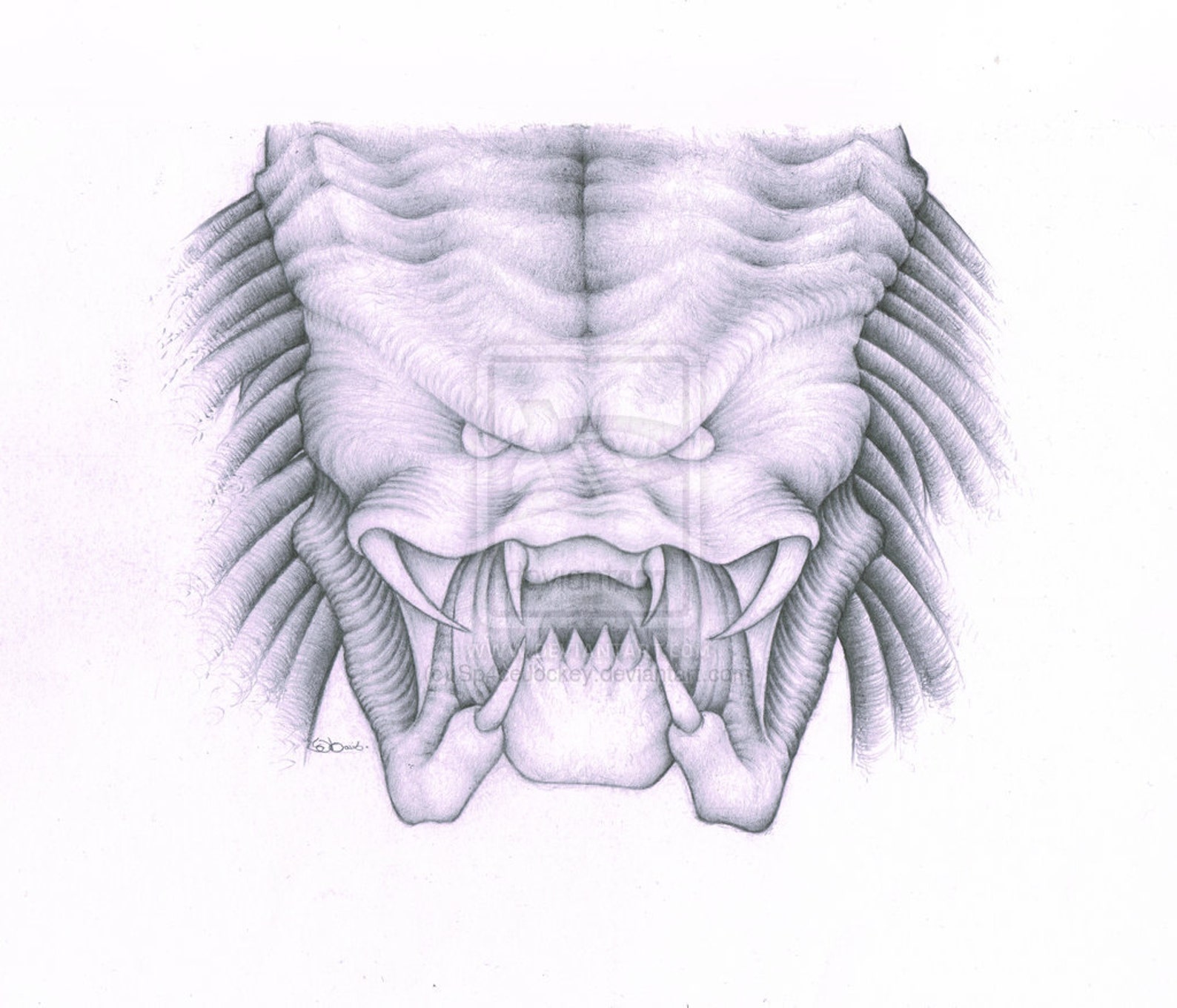 Predator Movie Alien Art Drawing HQ Signed A4 Print | Etsy UK