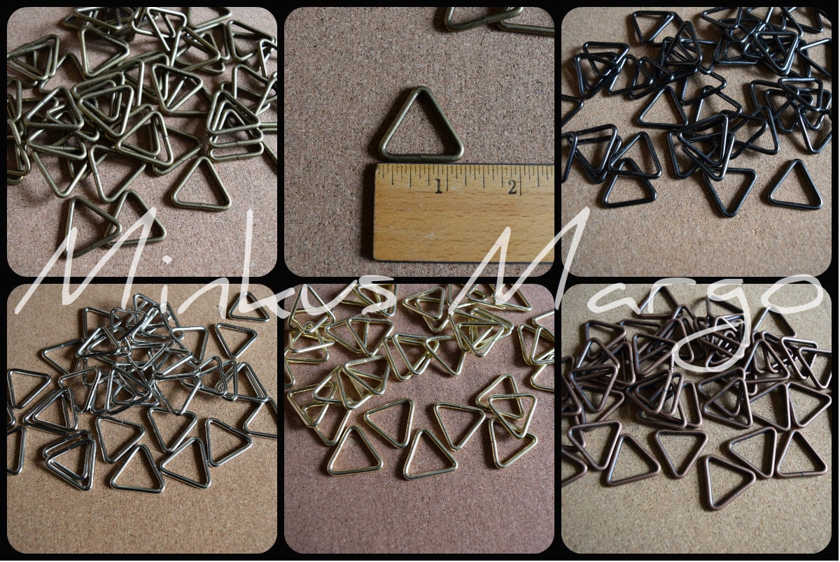 1 Triangle Ring Purse Glide Loop 11 Gauge 25mm | Etsy