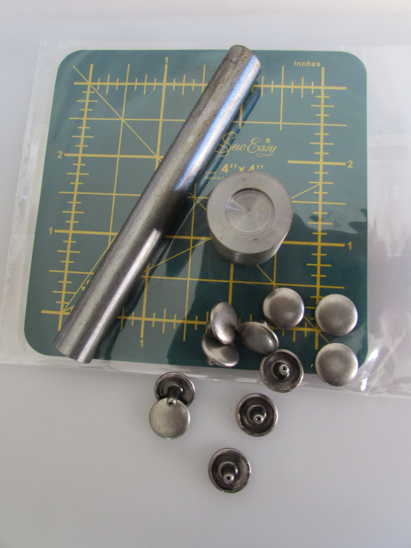 Double Cap Rivet Setting Hand Tool With Anvil Green - Etsy UK