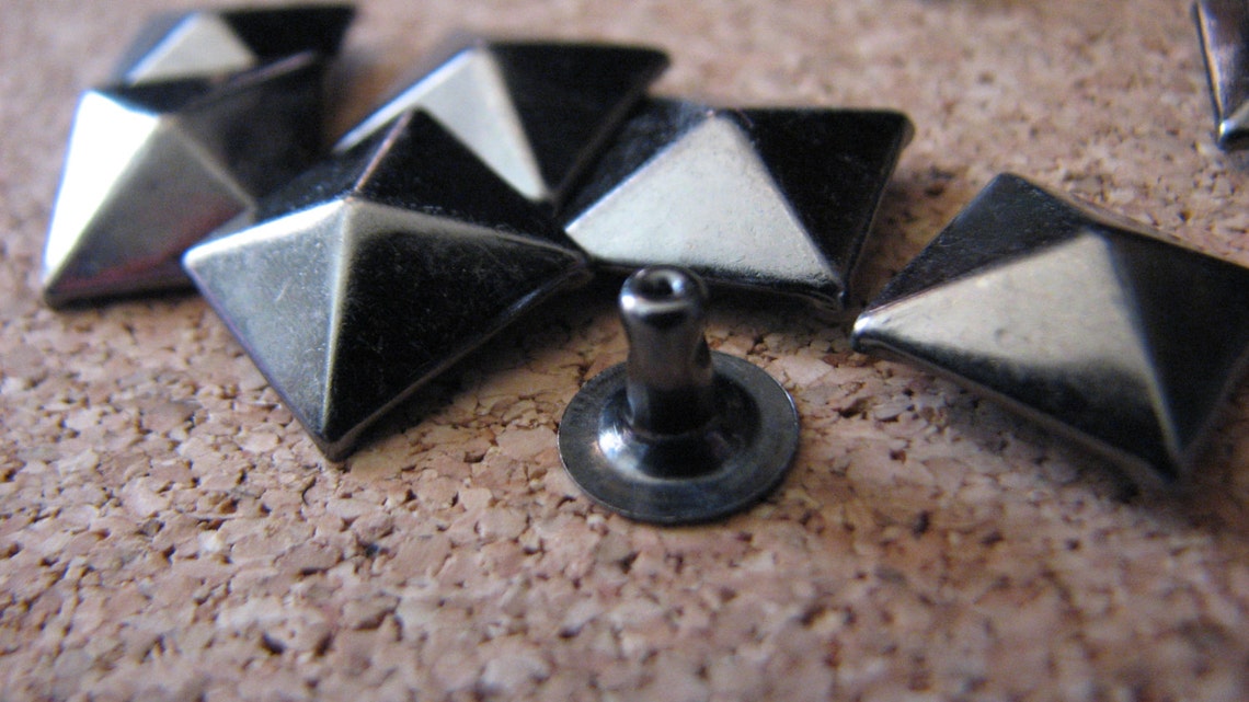 Pyramid Square Rivets Antique Brass Nickel Gun Metal DIY - Etsy
