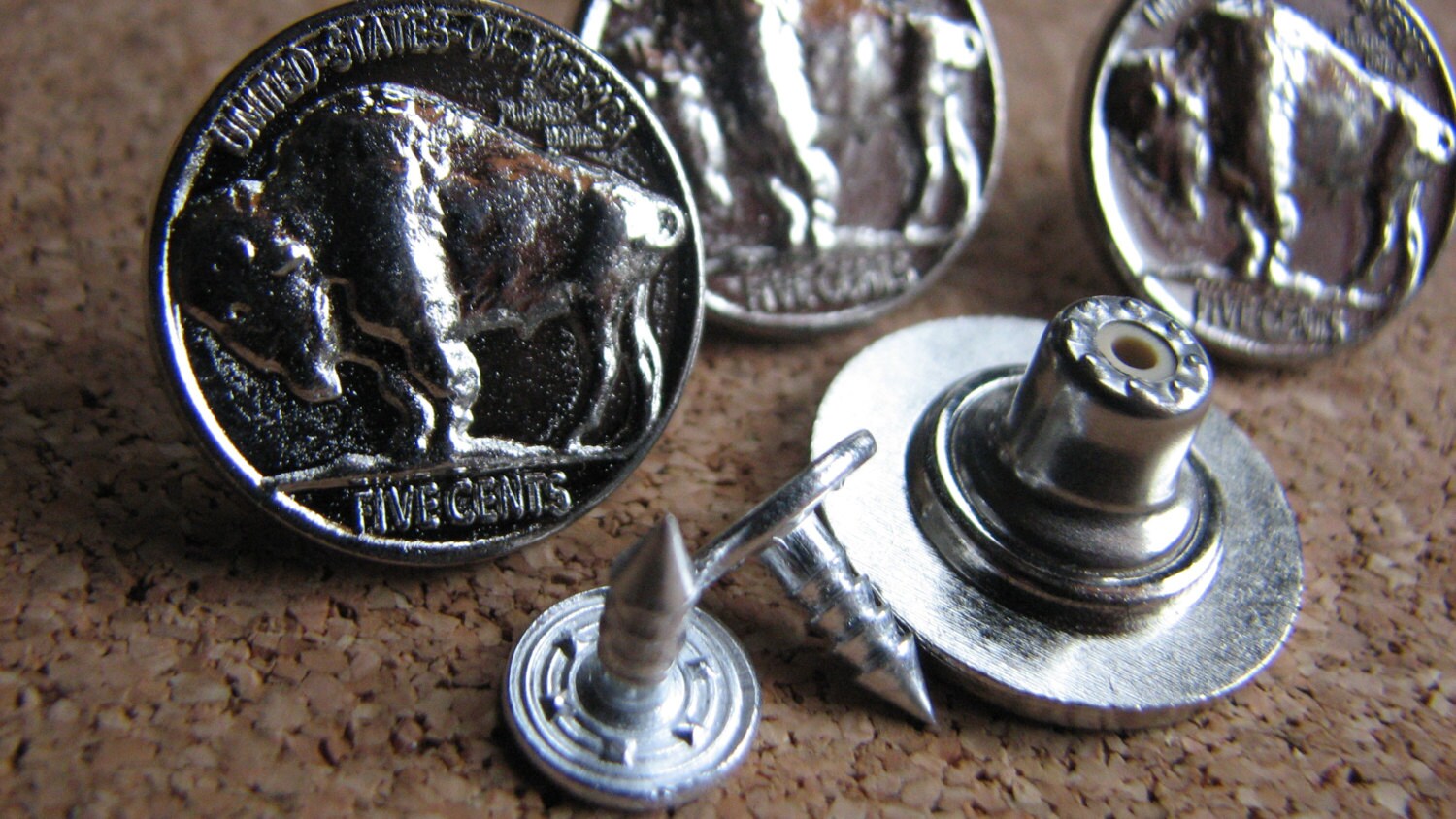 Buffalo / Indian Nickel Coin Button Stud 20mm Shank Rivet - Etsy