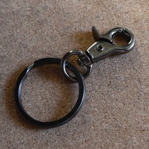 1 1/4" Large Key Chain Swivel Hooks W/ Split Rings Heavy Duty Metal ...