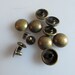 Dome Rivets, Antique Brass, Nickel , Gun Metal DIY 7mm, 9mm 10mm, 12mm ...