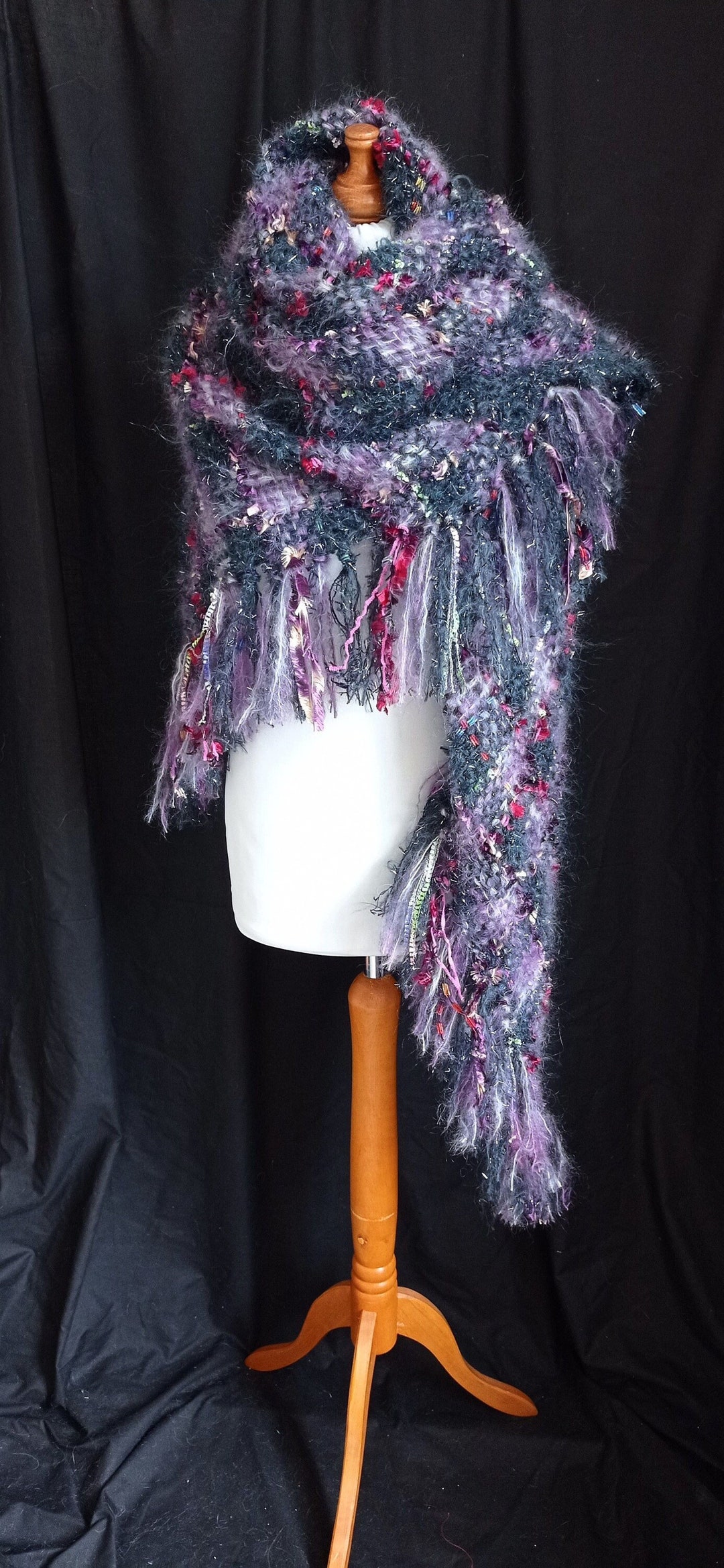 Large Soft Triangular Festival Shawl. Handwoven in England. - Etsy