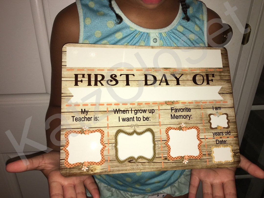First Day of School Dry Erase Board - Etsy
