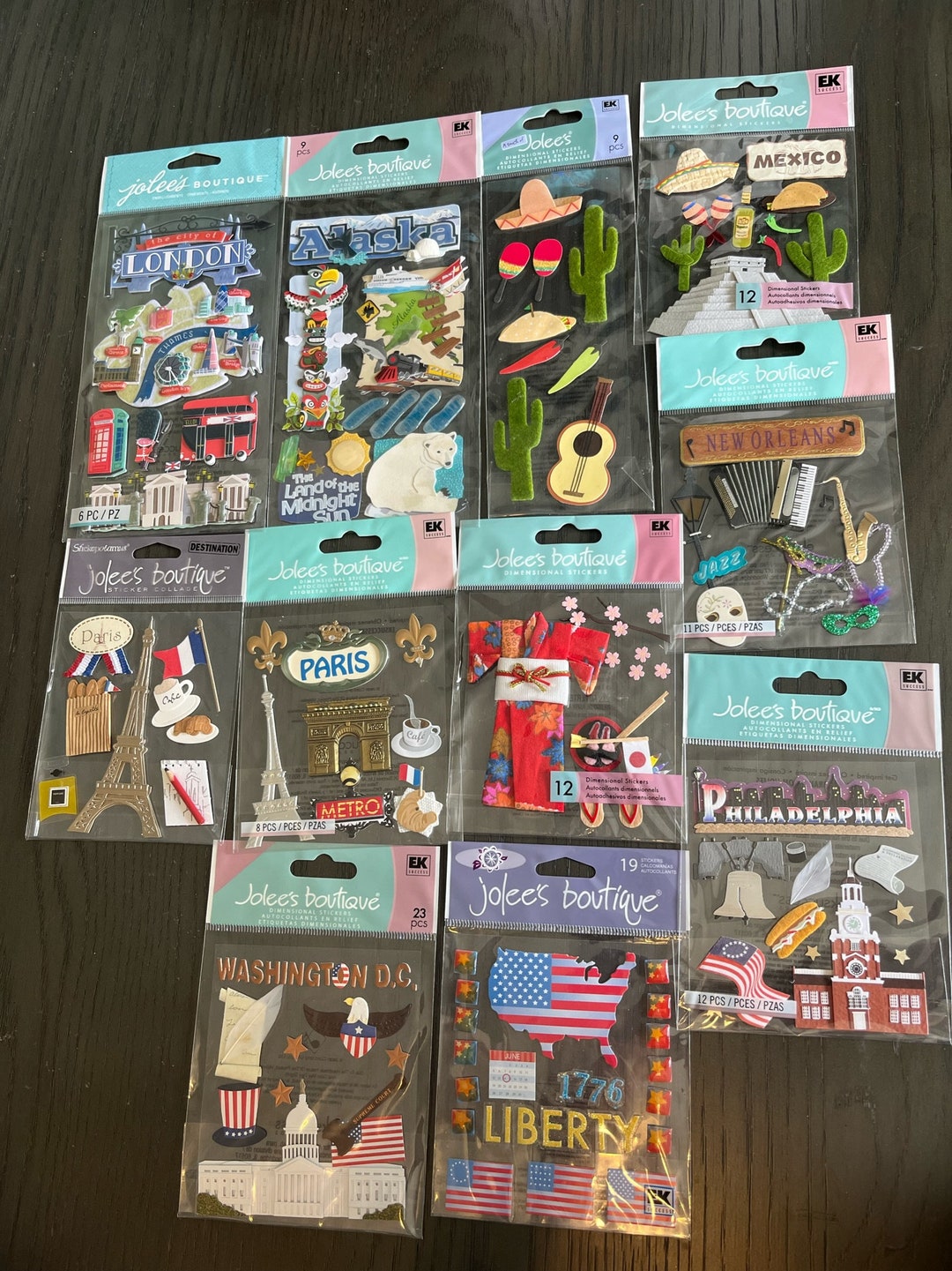 Jolee's Boutique Stickers - Travel Destinations - Etsy