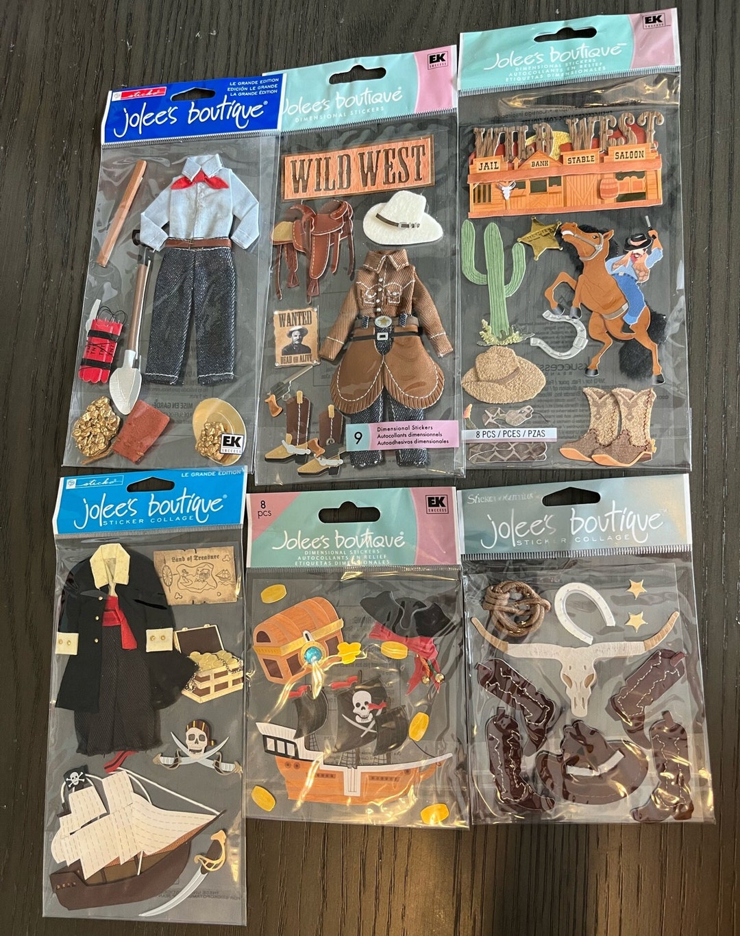 Jolee's Boutique Stickers - Fantasy, Western, Cowboy, Pirates, Wild ...