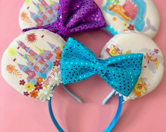 Floral Wire Disney Castle Mouse Ears - Etsy