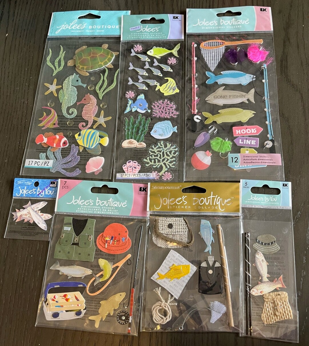 Jolee's Boutique Stickers - Fishing, Lake, Tackle Box, Fish - Etsy