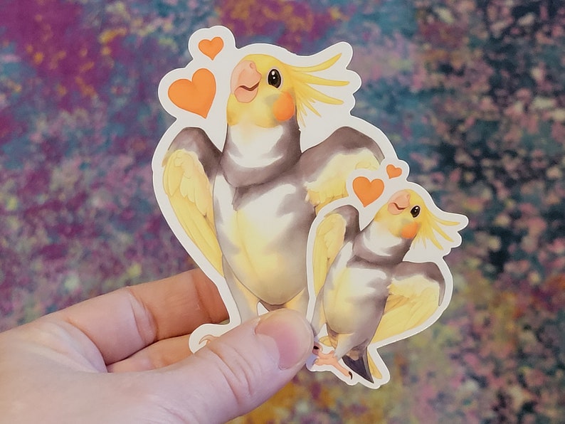 Heartwings Cockatiel Sticker Weatherproof - Etsy