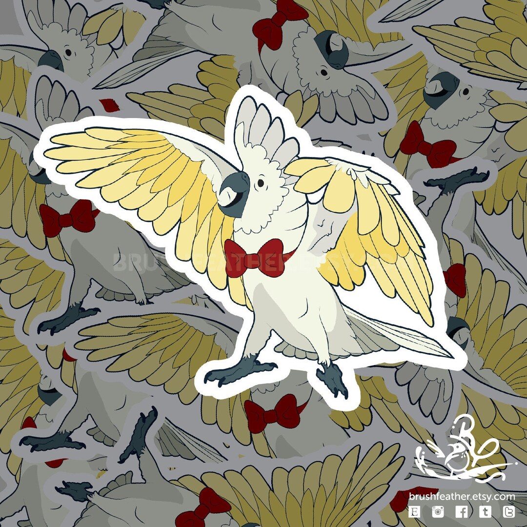 Dapper Dancer Cockatoo Sticker Weatherproof - Etsy
