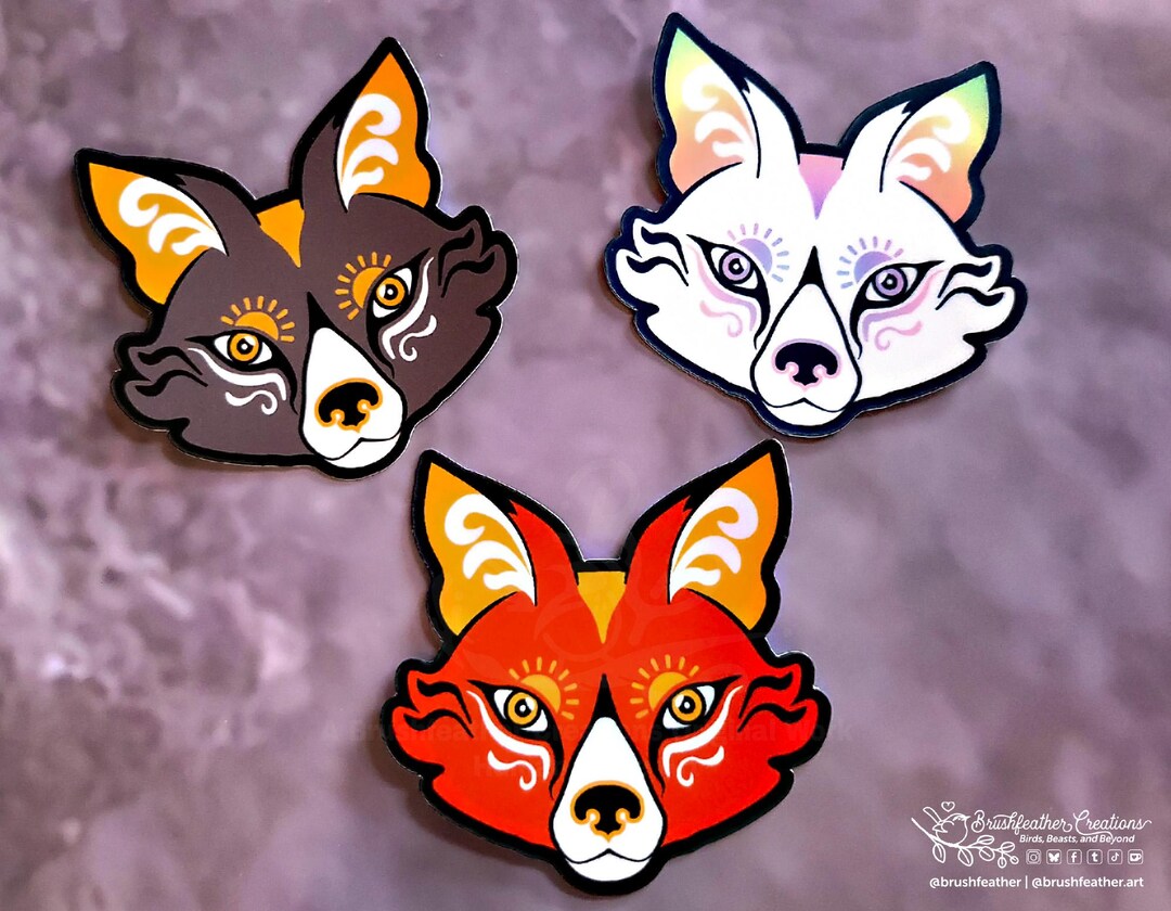 Solar Fox Sticker - Etsy