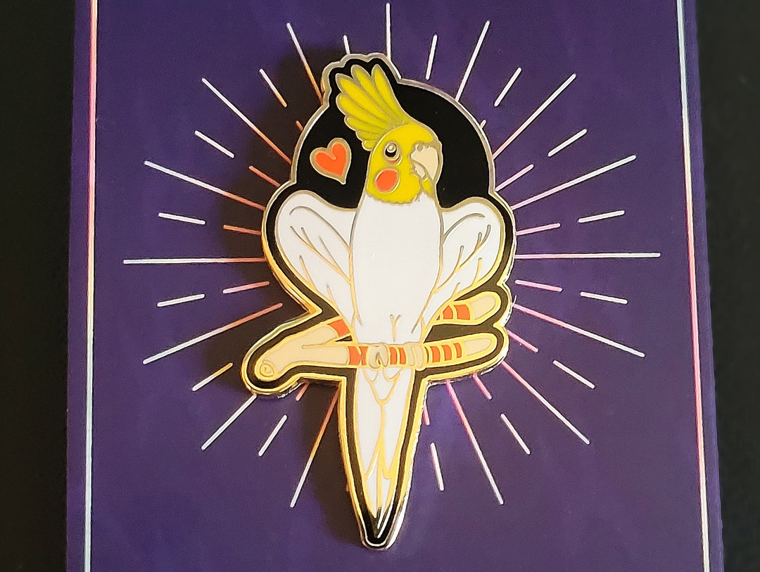 Heartwings Cockatiel Pin Limited Edition - Etsy