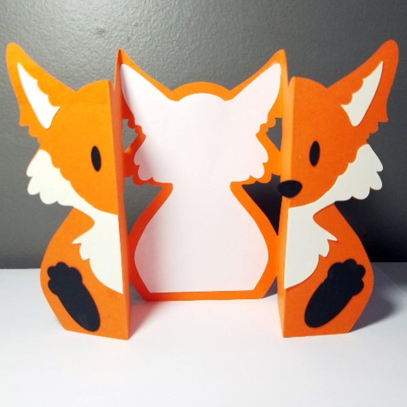 Fox Stand up Folding Card SVG Bundle PERSONAL USE | Etsy