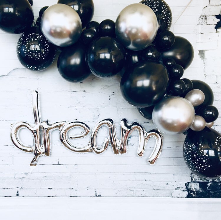 Shiny Silver Moon Balloon Garland Kit Space party Out of | Etsy