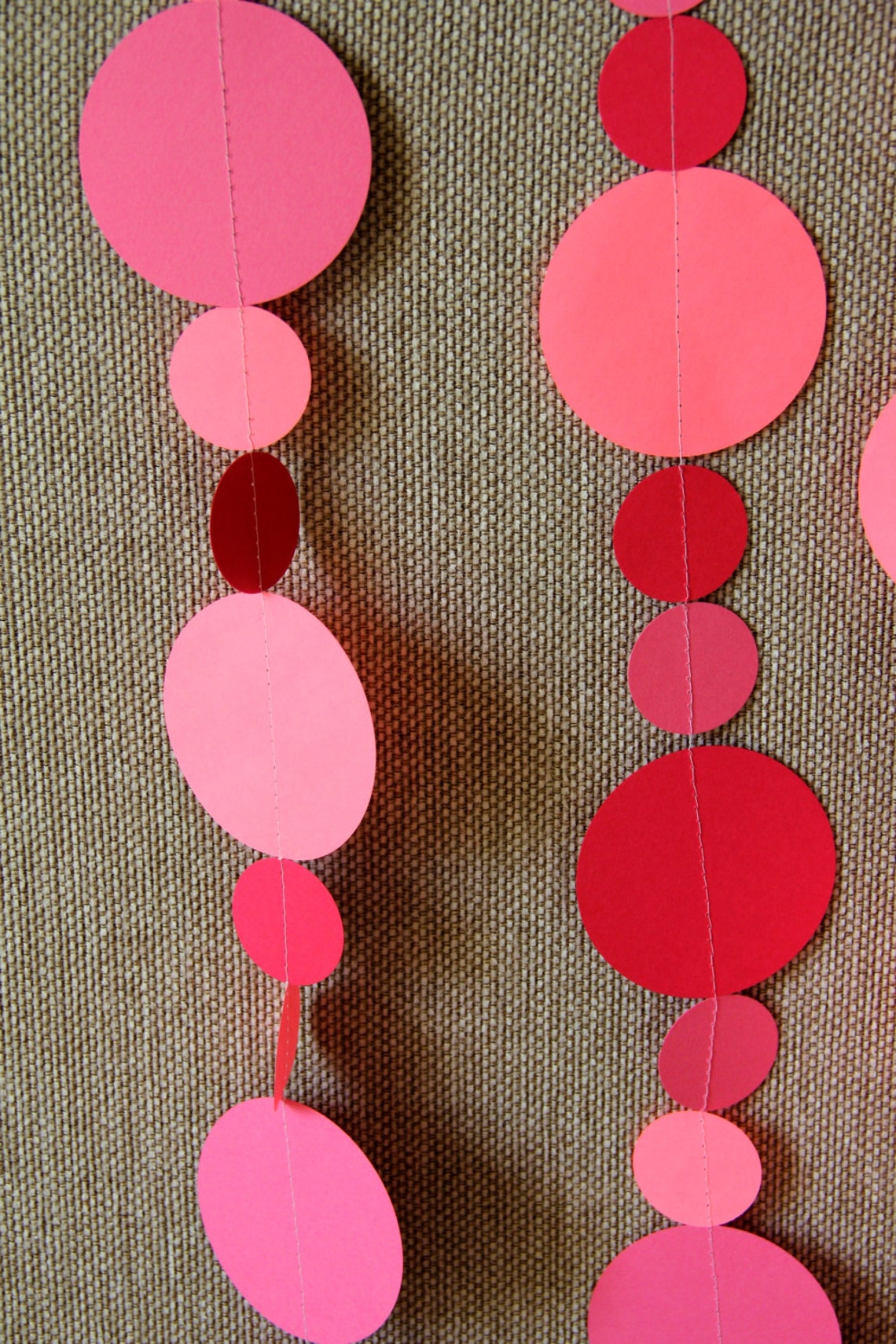 Paper Circle Garland Pink - Etsy