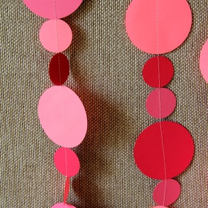 Paper Circle Garland Pink - Etsy