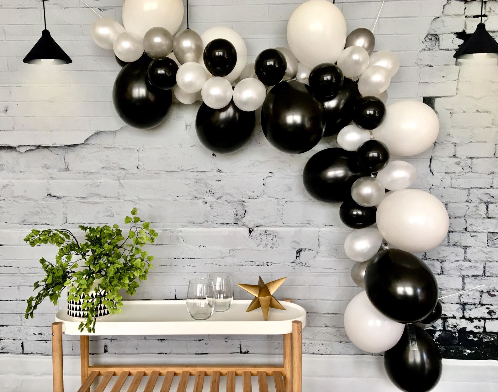 Balloon Garland Kit DIY Balloon Garland Black Silver and | Etsy