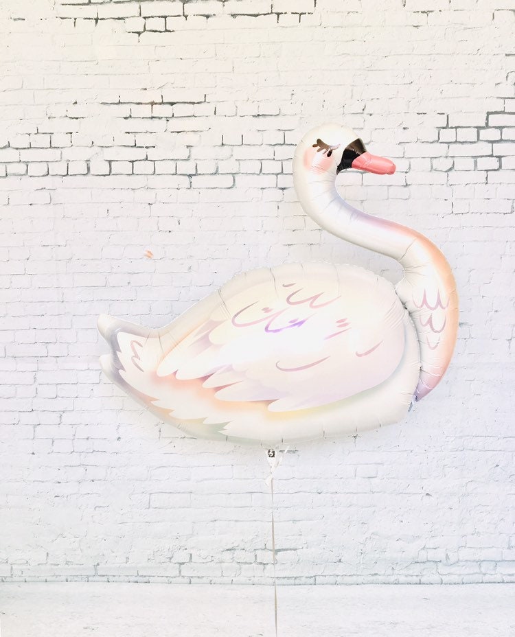 WHITE SWAN Foil Balloon 35 and 11 Balloon Bundle | Etsy