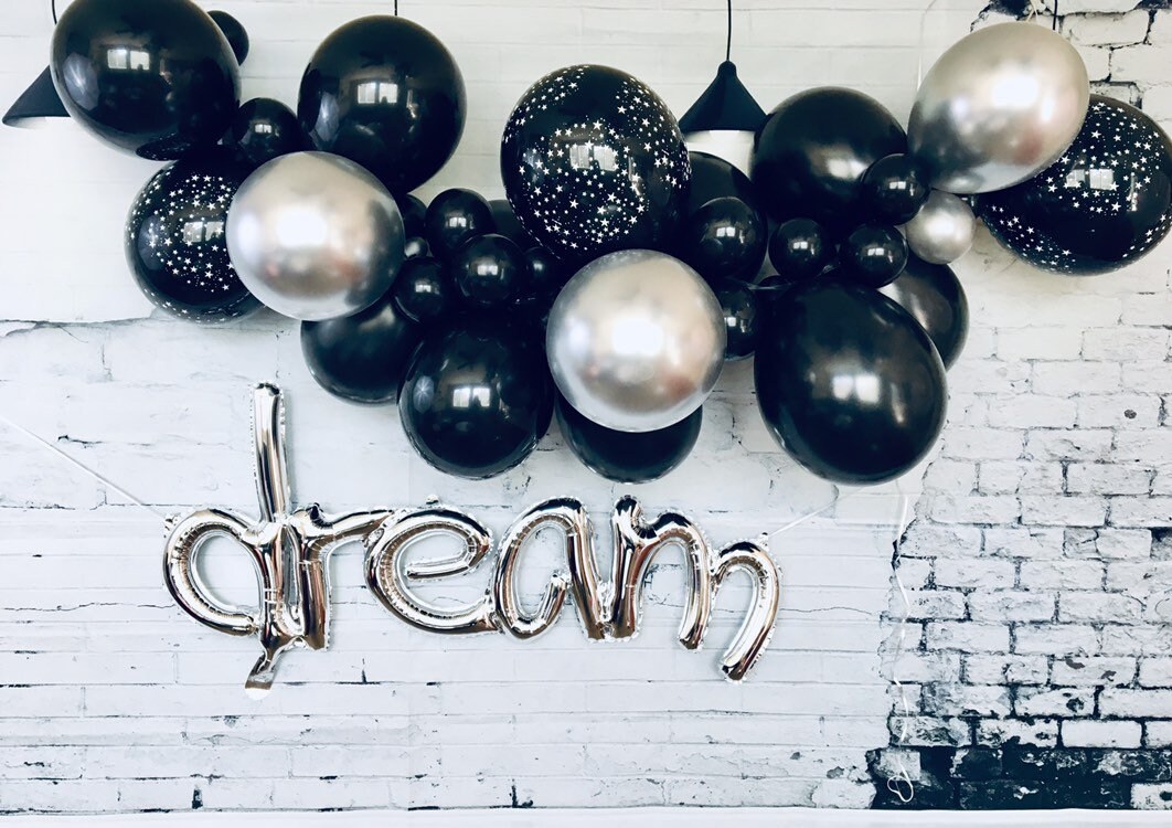 Shiny Silver Moon Balloon Garland Kit Space Party Out of - Etsy