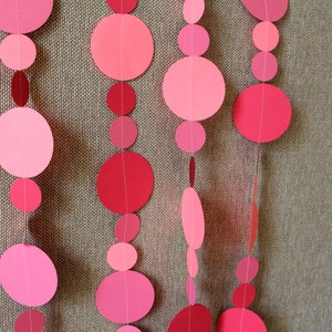 Paper Circle Garland Pink - Etsy