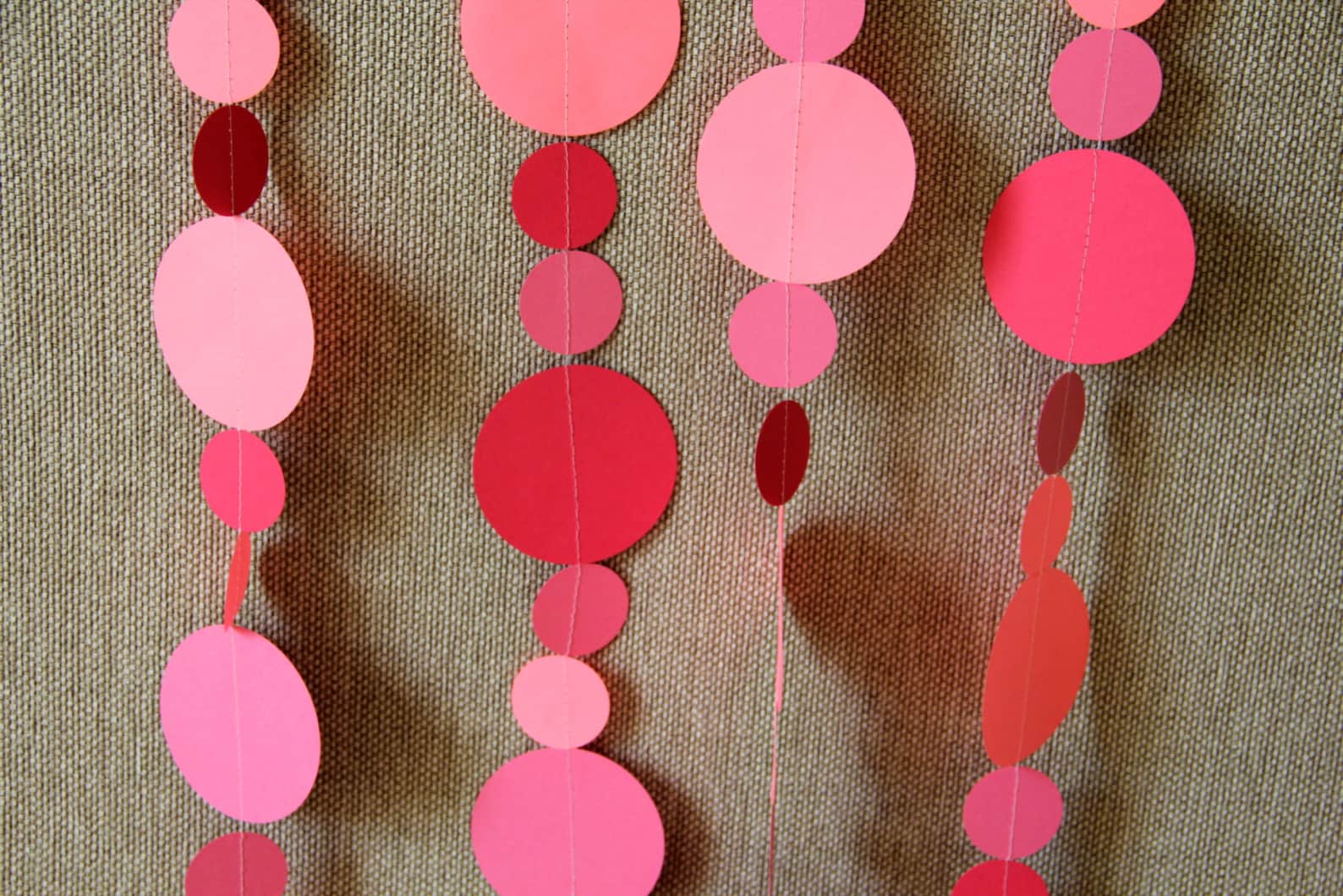 Paper Circle Garland Pink - Etsy