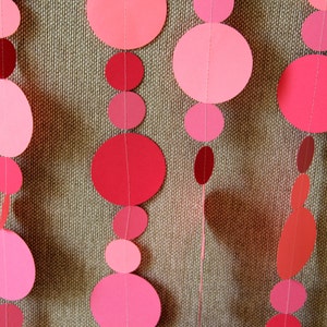 Paper Circle Garland Pink - Etsy