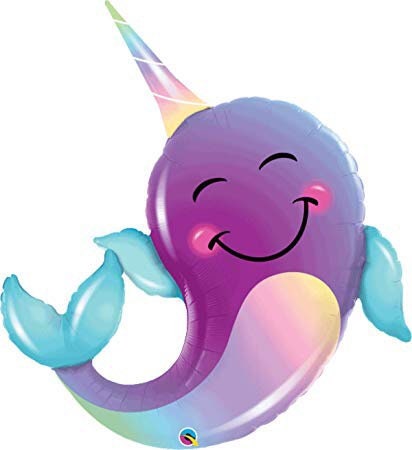 Narwhal Foil Balloon 40 Tall 11 Chrome Baloons | Etsy