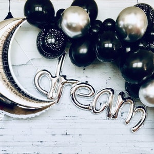 Shiny Silver Moon Balloon Garland Kit, Space Party, Out of This World ...