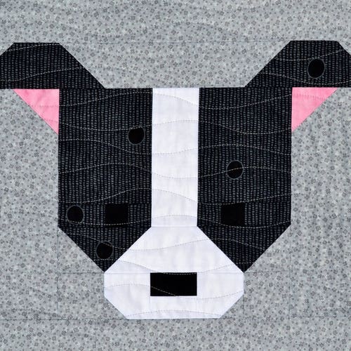 Puppy Dog Quilt Block Pattern Machine Pieced PDF Instant - Etsy