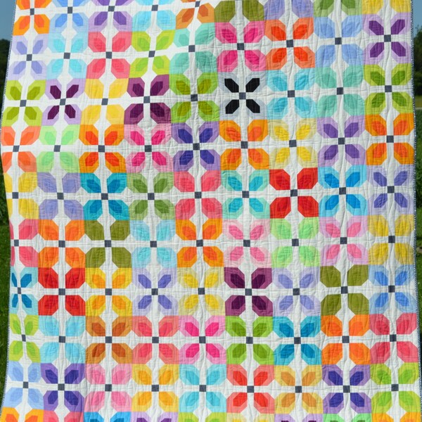 Modern Flower Quilt Pattern - Etsy