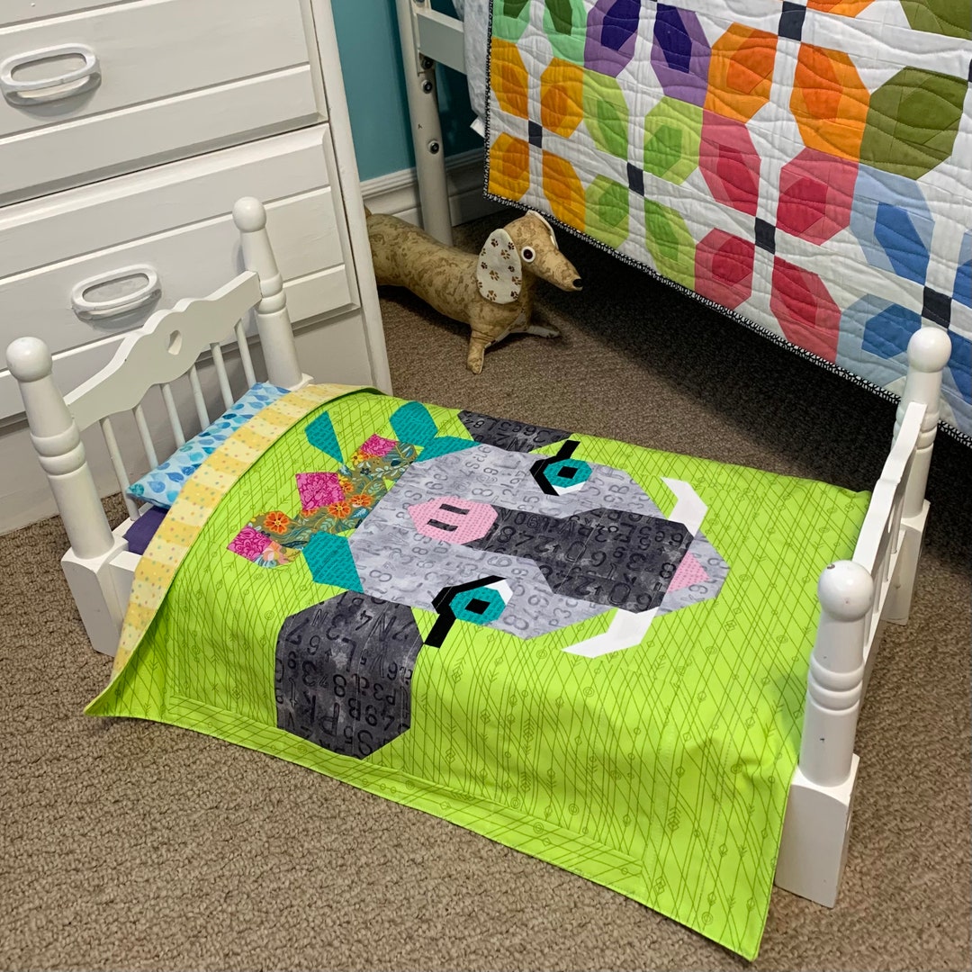 Baby Elephant Patchwork Doll Quilt for Sale Ready to Ship American Girl ...