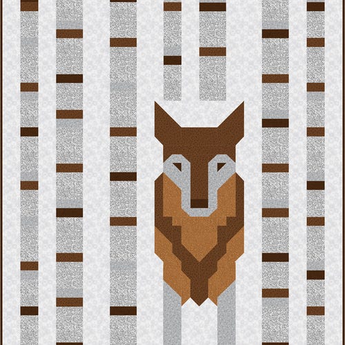 Wolf in the Woods Quilt Pattern PDF Instant Download Modern - Etsy Canada