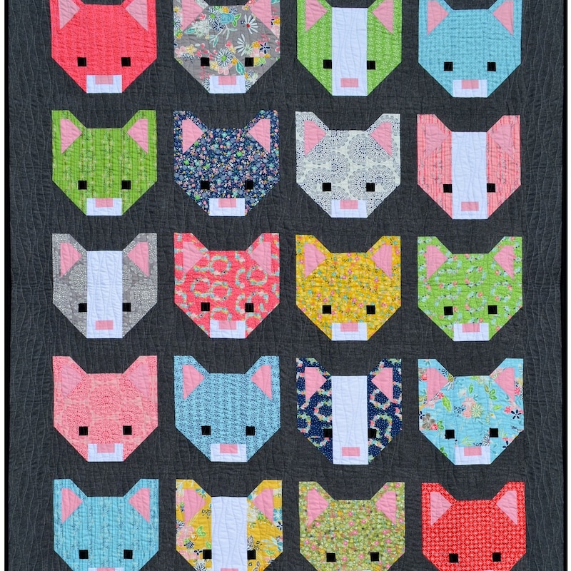 Kitty Quilt Pattern - Etsy