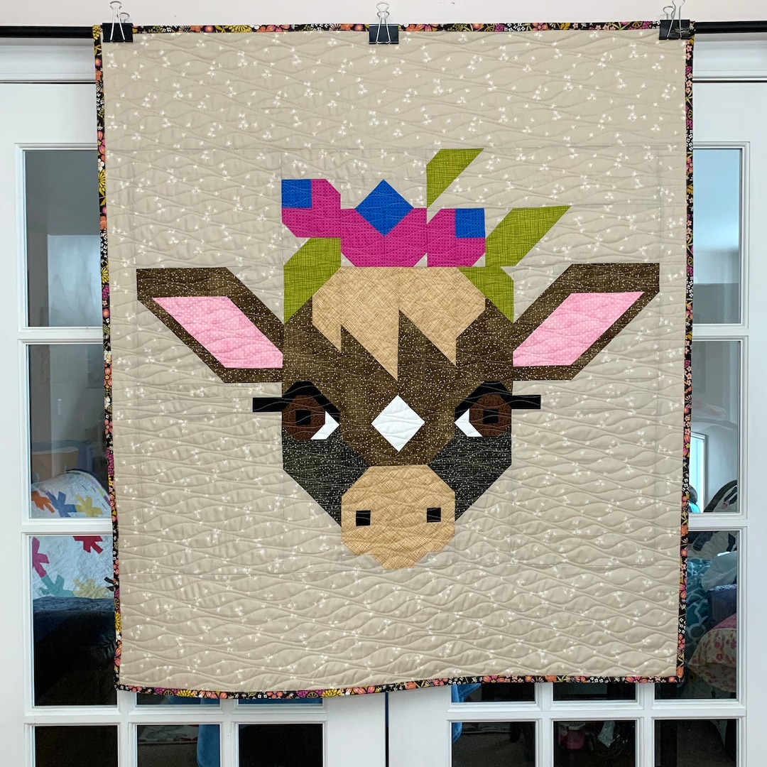 Baby Farm Animal Calf Quilt for Sale Cow Farm Modern Handmade Crib ...