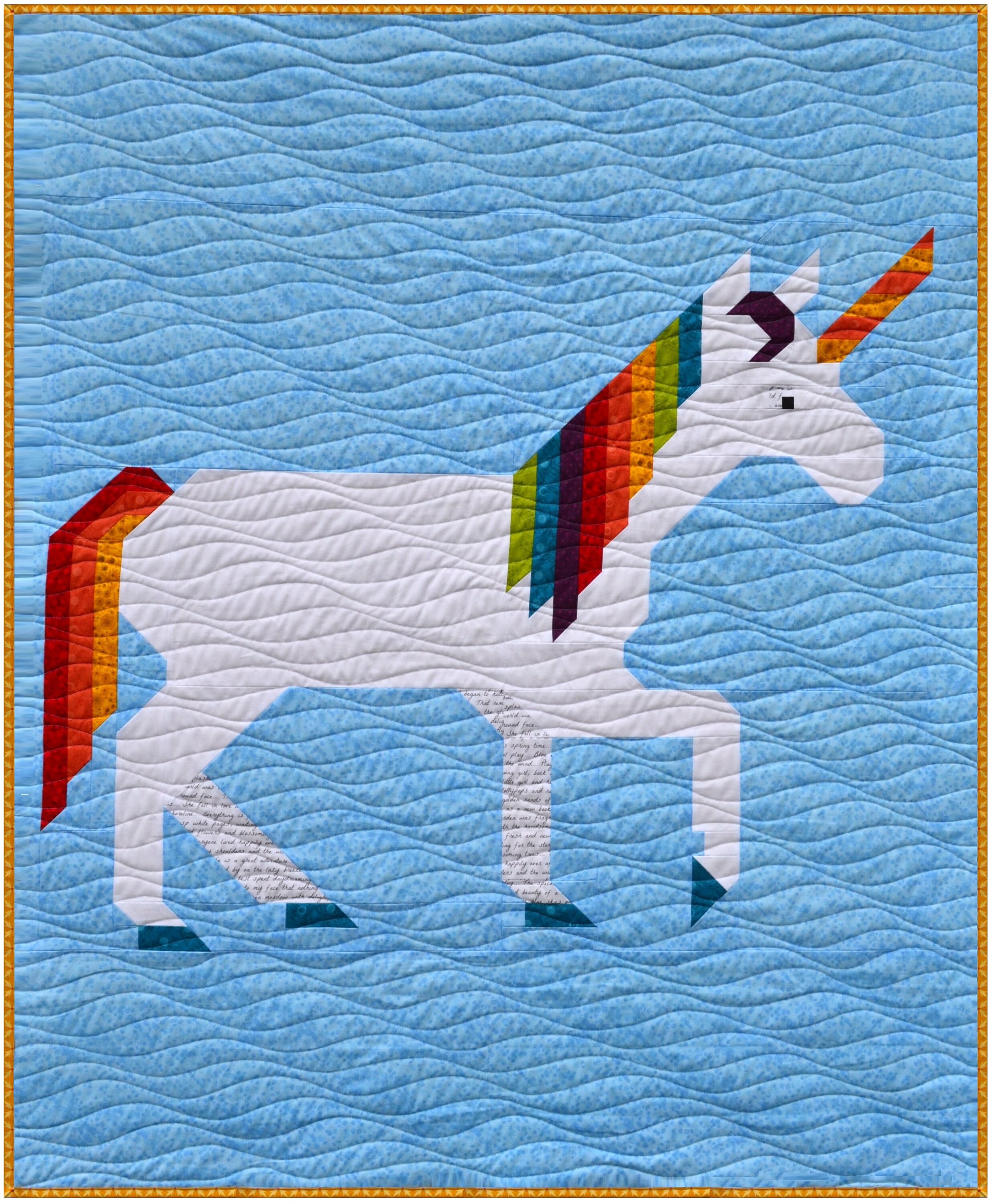 Horse or Rainbow Unicorn PAPER Quilt Pattern, FREE Shipping Modern ...