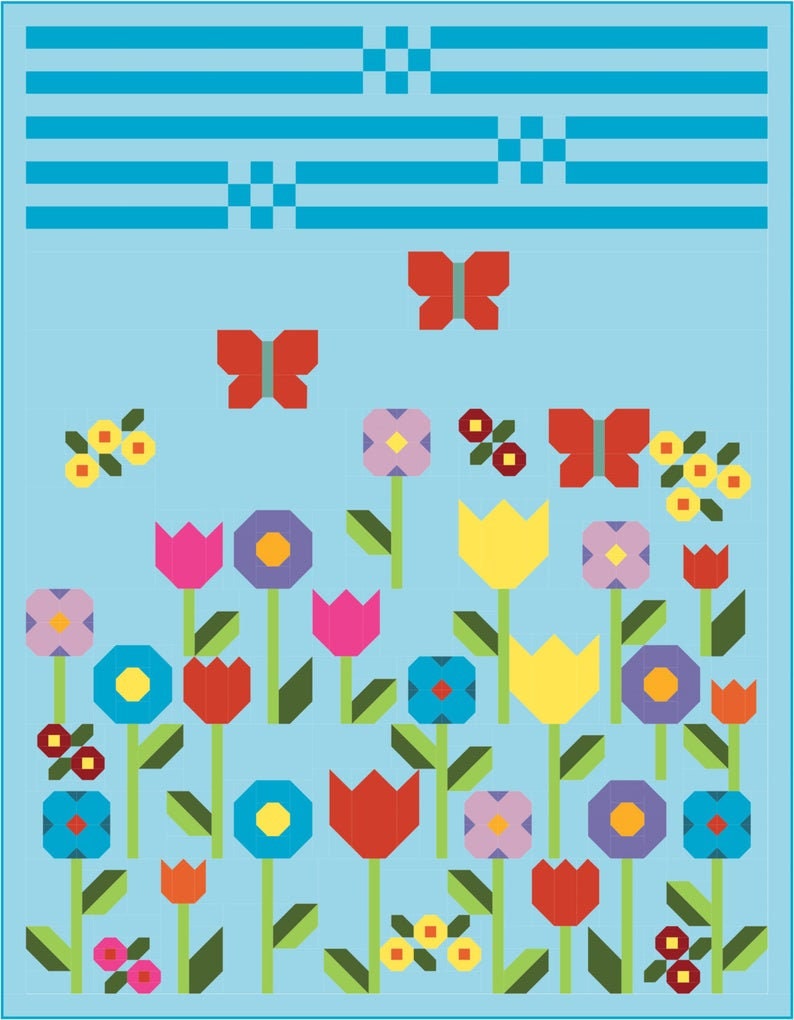 Flowers PAPER Quilt Pattern to Be Mailed Patchwork Diy | Etsy