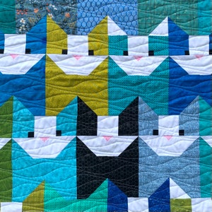 Cats Cats Cats Crib Quilt for Sale Ready to Ship Nursery Blanket ...