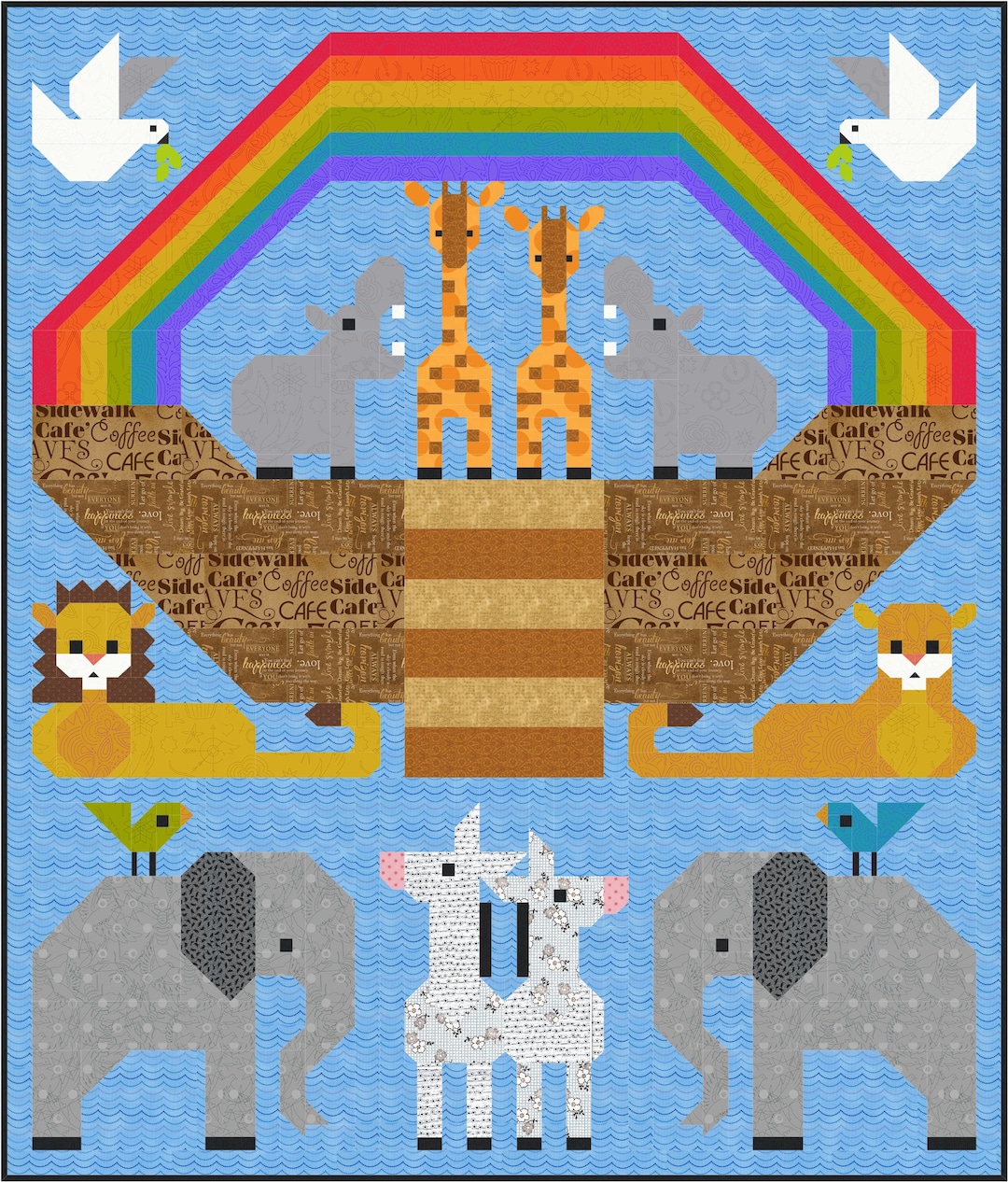 Noah's Ark Quilt Pattern PDF Instant Download Modern Patchwork ...