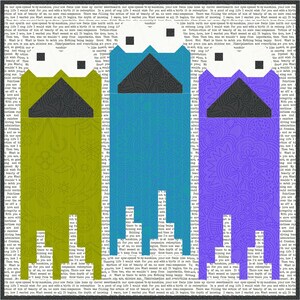 Yippies Quilt Pattern, PDF Instant Download, Modern Patchwork, Animal ...