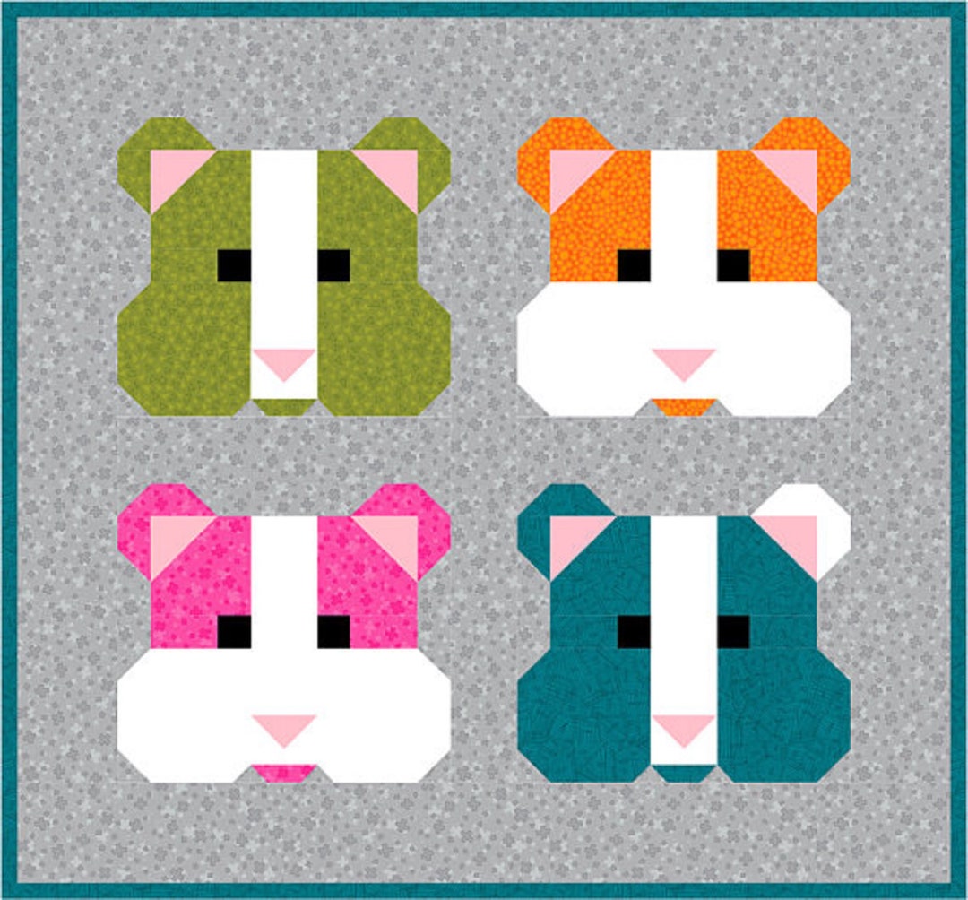 My Pet Hamster PAPER Quilt Pattern to Be Mailed, Patchwork Diy ...