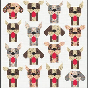 Dog Daze Quilt Pattern PDF Instant Download Modern Patchwork ...