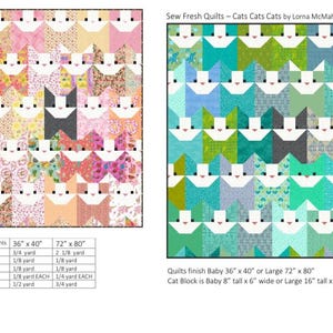 Copy Cats Quilt Pattern PDF Instant Download Modern Patchwork, Traditional Piecing Vintage Retro ...