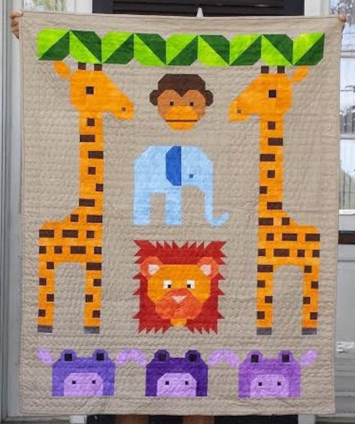 Jungle Friends Quilt Pattern PDF Instant Download animals | Etsy